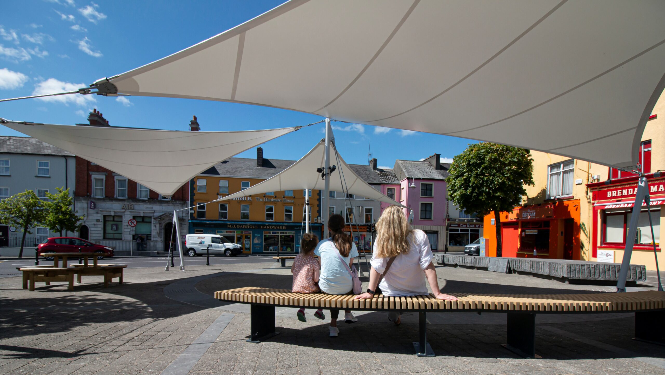 The Square, Listowel, Covered Seating Canopies - Base Structures