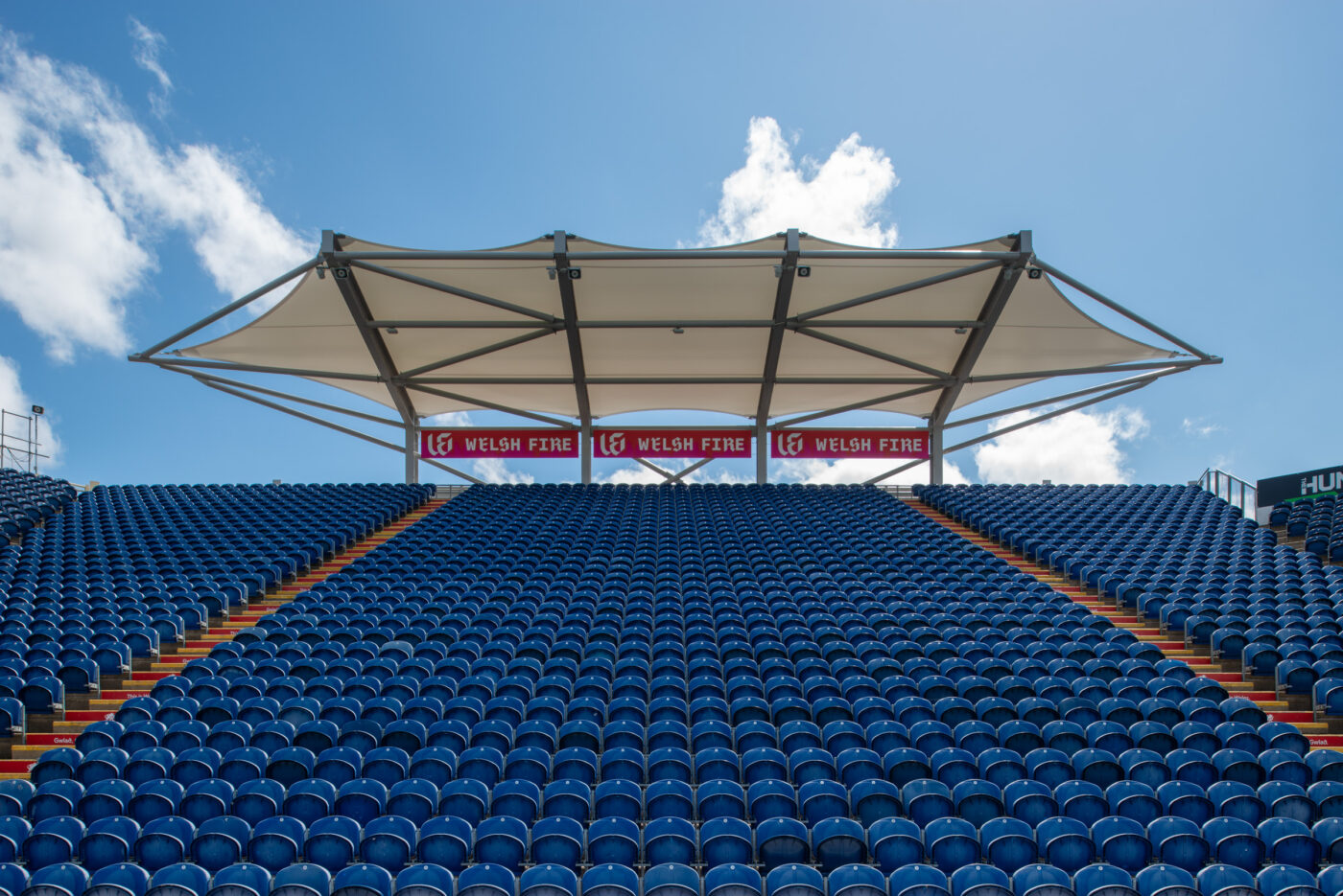 Sophia Gardens Stadium, Replacement Fabric Canopies - Base Structures