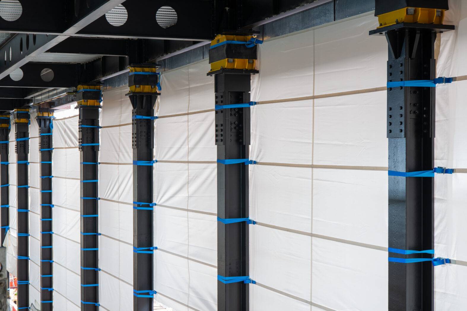 Using Temporary Fabric Screening to Aid Project Timelines - Base Structures